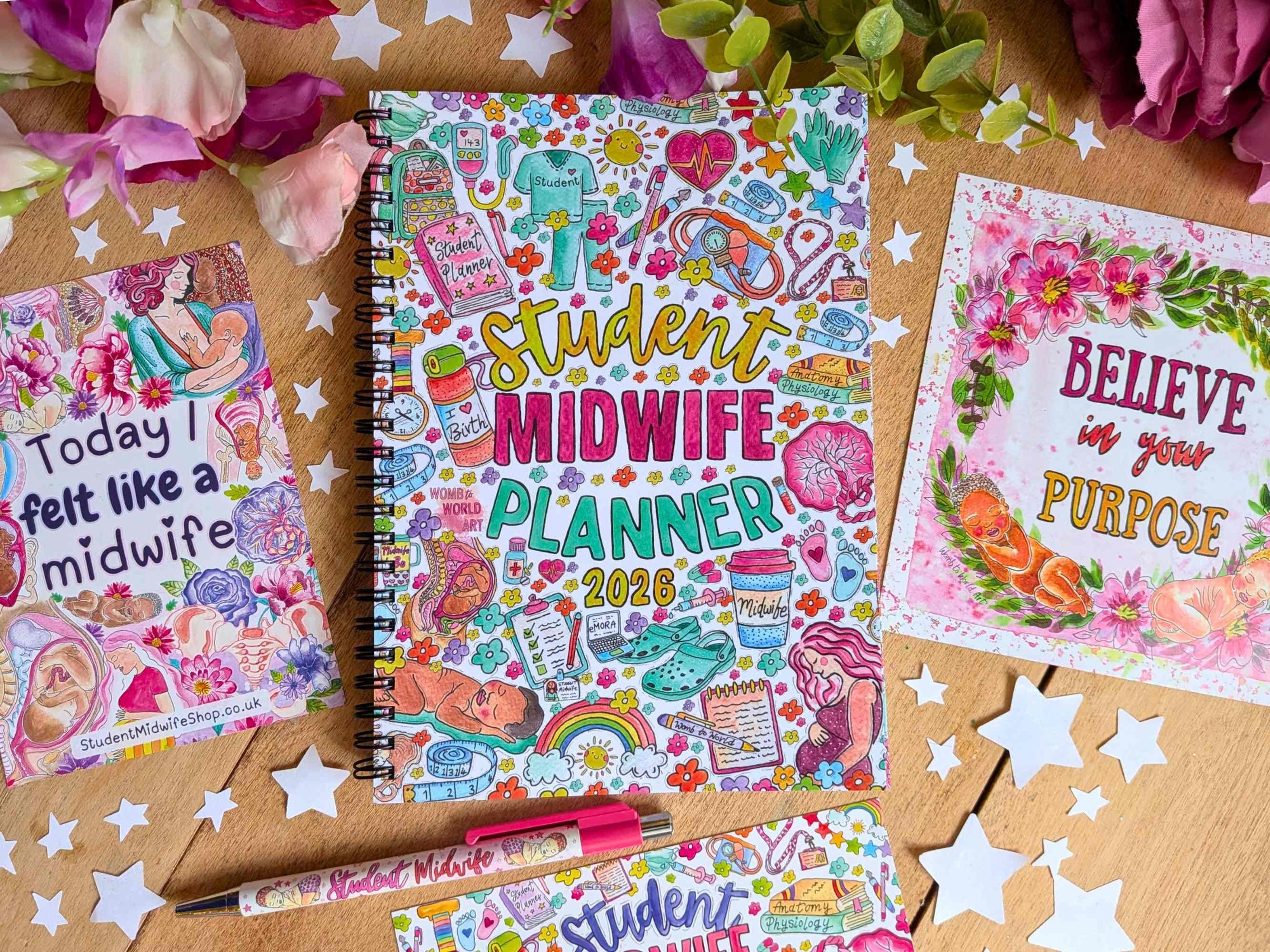 Student Midwife 2026 Planner: September Academic Diary with Trackers ...